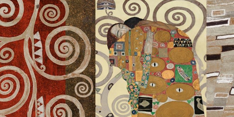 Klimt Patterns – The Embrace (Pewter) - obrazarna.cz